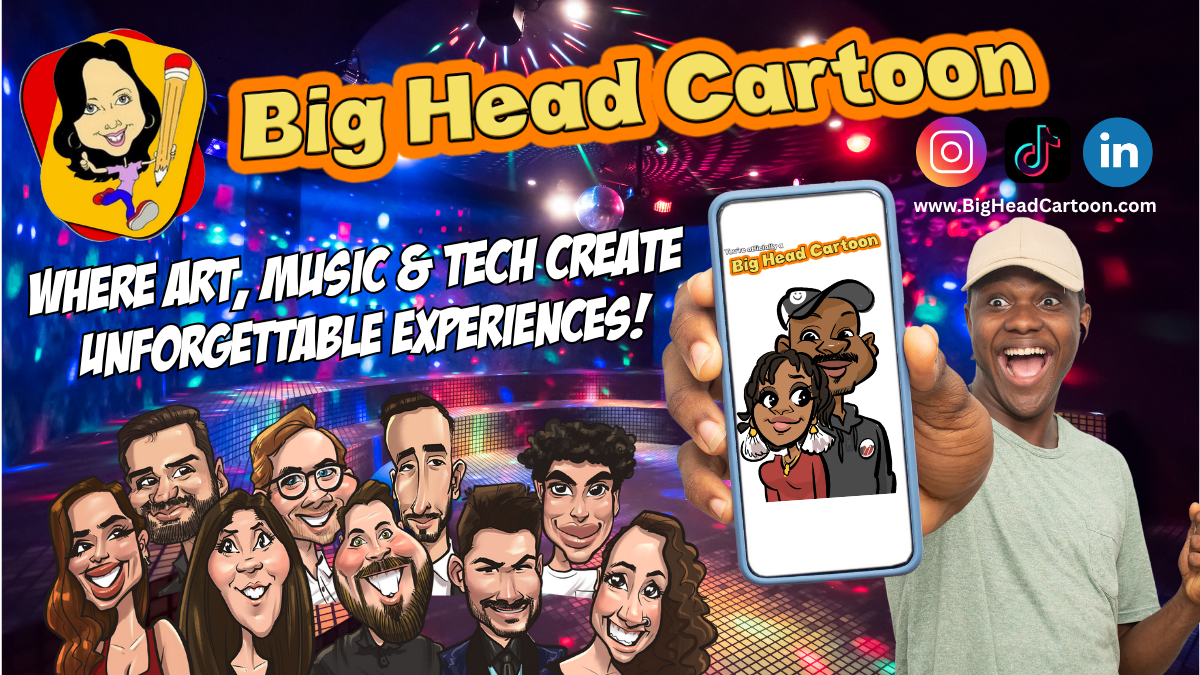 Interactive Caricature Art & Music Entertainment | Big Head Cartoon